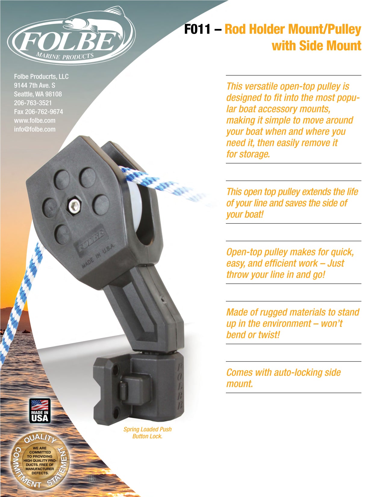 F011 - Removable Pulley with Mount – Folbe Products, LLC